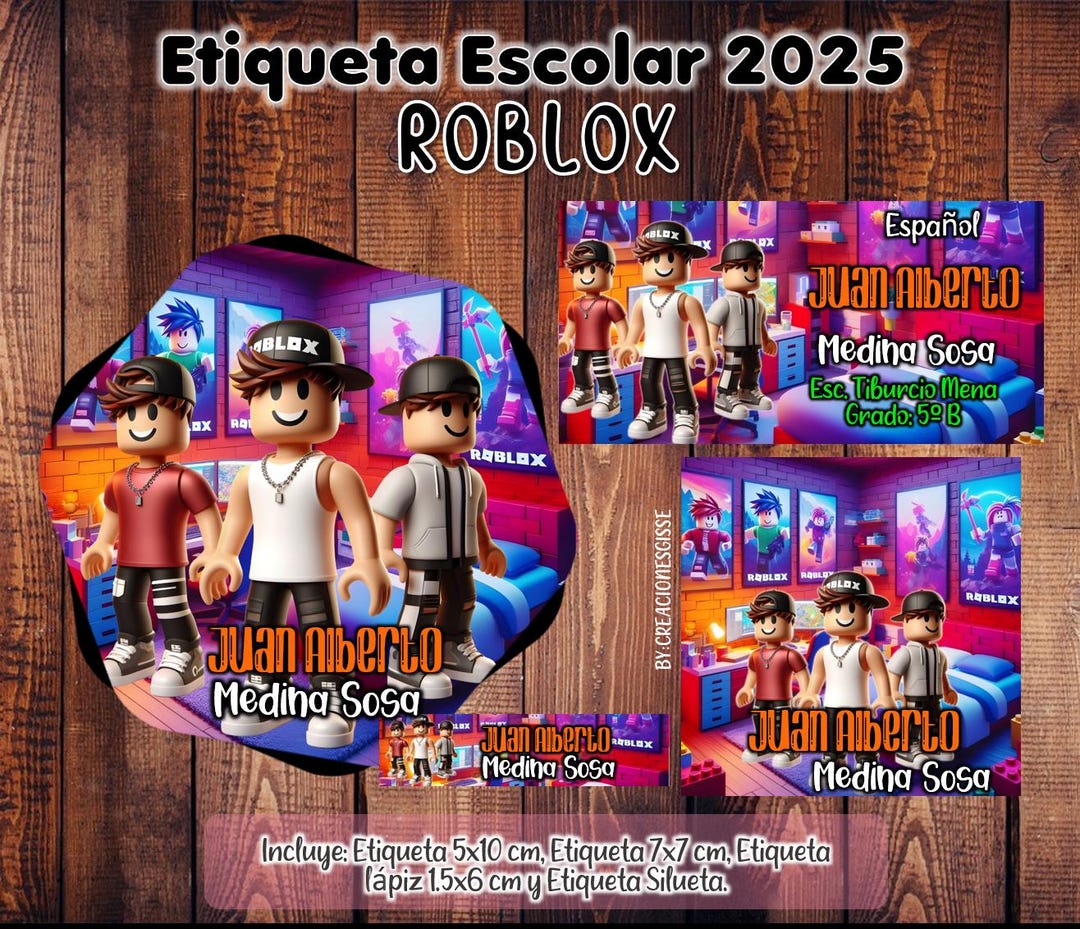 School Labels Editable in Powerpoint, Roblox, IMMEDIATE DOWNLOAD, to ...