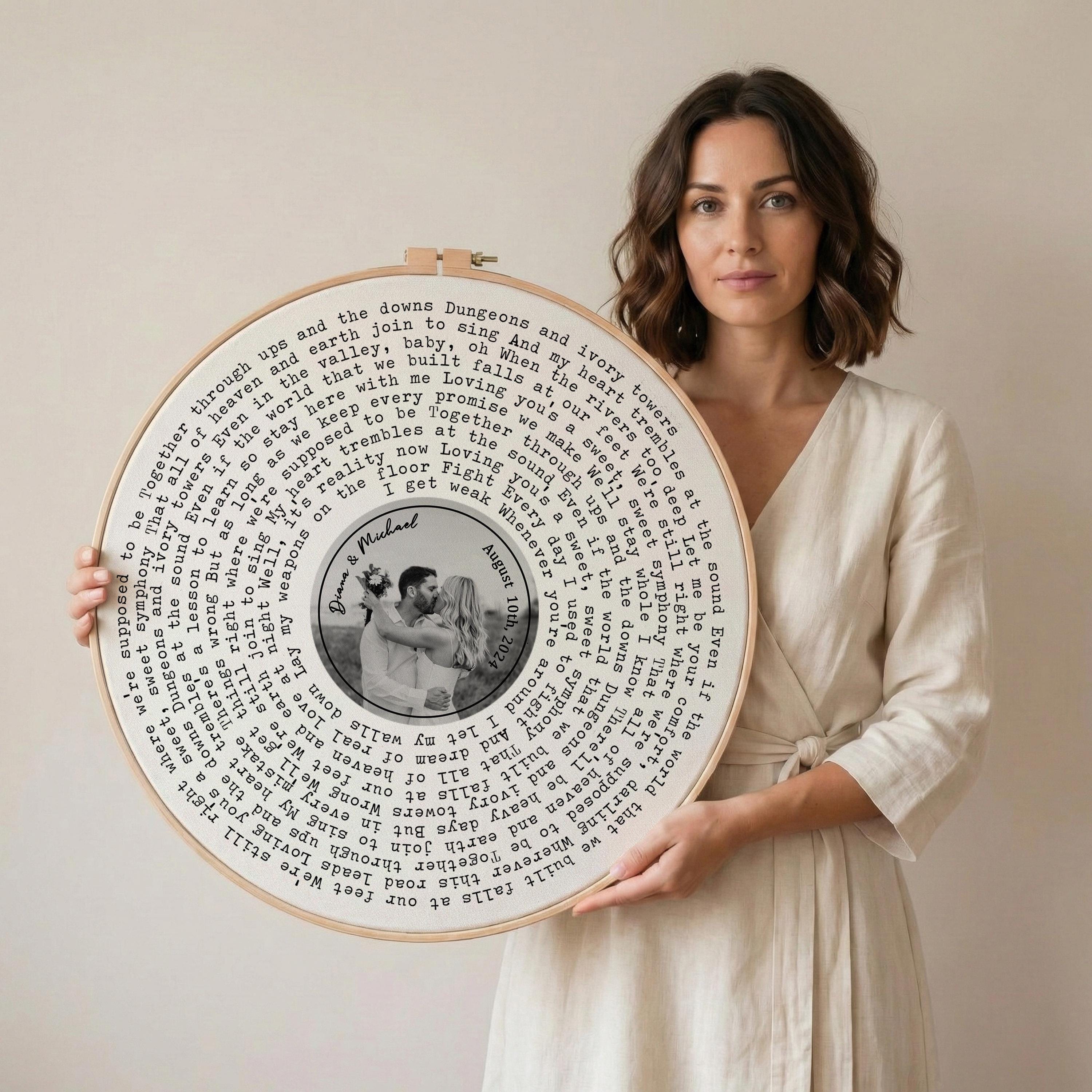 Personalised Custom Vinyl Lyrics Print, First Dance Song Art, Wedding Anniversary Gift Personalised Custom Vinyl Lyrics Print, First Dance Song Art, Wedding Anniversary Gift