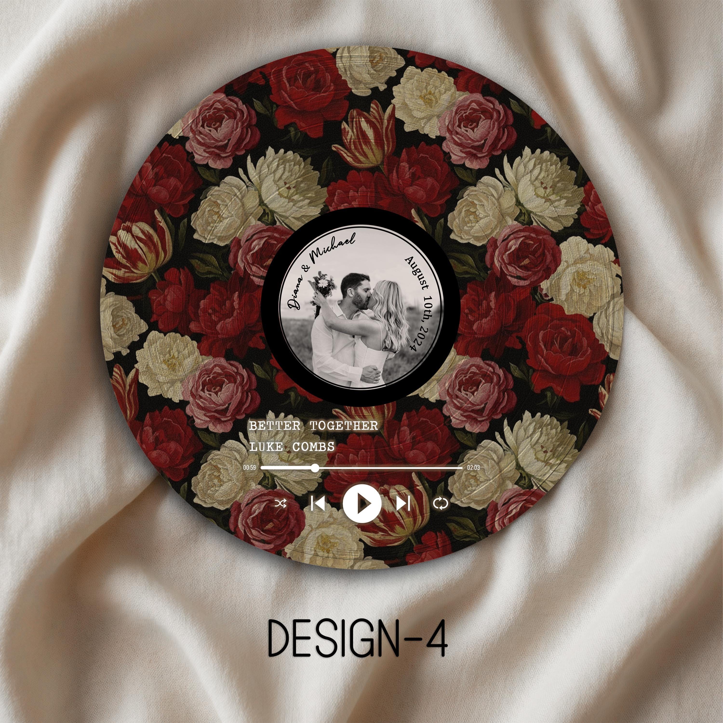 Custom Song Photo Plaque, Personalized Vinyl Record Keepsake, Anniversary Memory Art Custom Song Photo Plaque, Personalized Vinyl Record Keepsake, Anniversary Memory Art