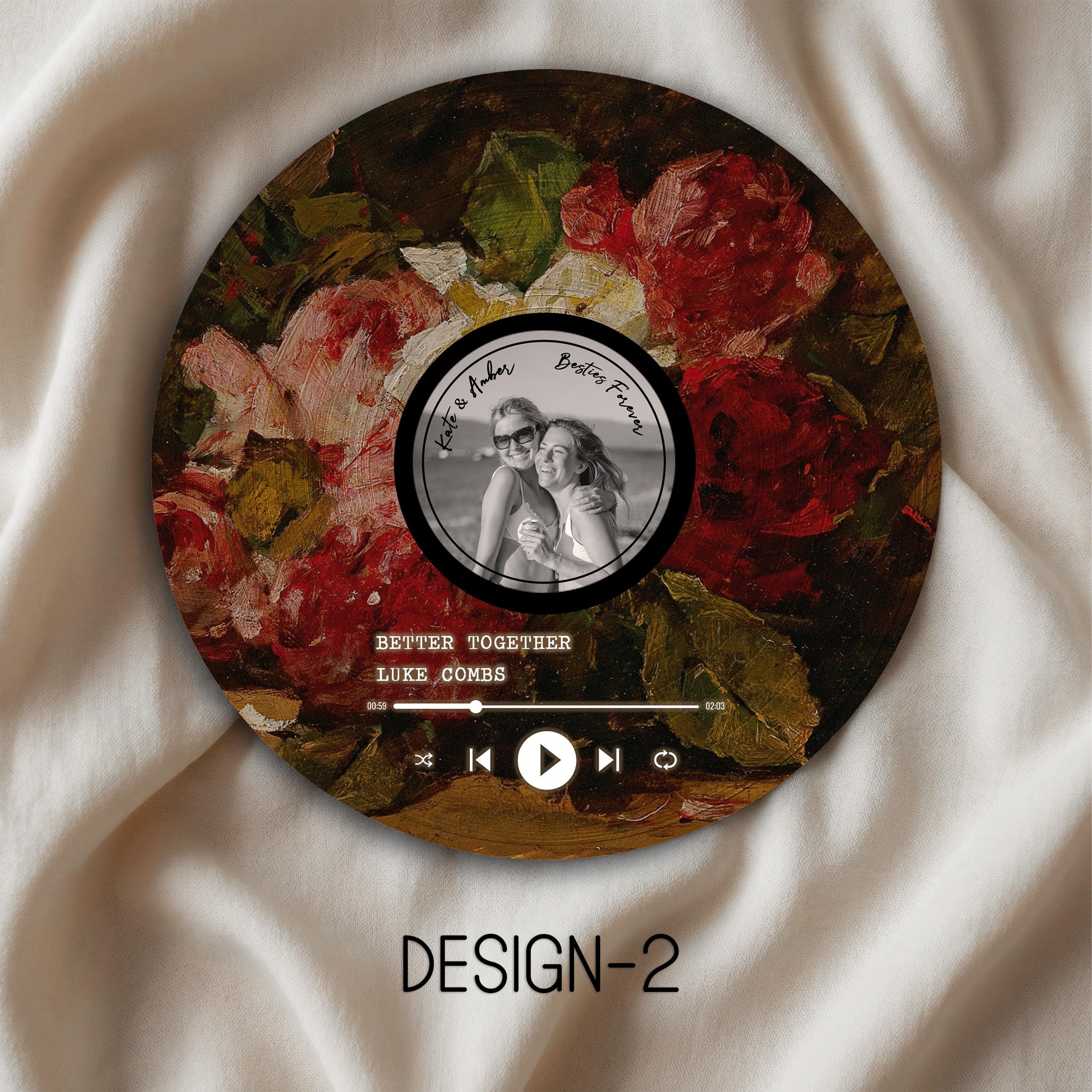 Personalized Song Plaque, Custom Vinyl Record Photo Art, Anniversary Music Keepsake Personalized Song Plaque, Custom Vinyl Record Photo Art, Anniversary Music Keepsake