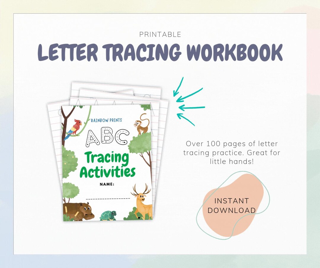 Alphabet Tracing Workbook for Kids | Printable Letter Practice Sheets ...