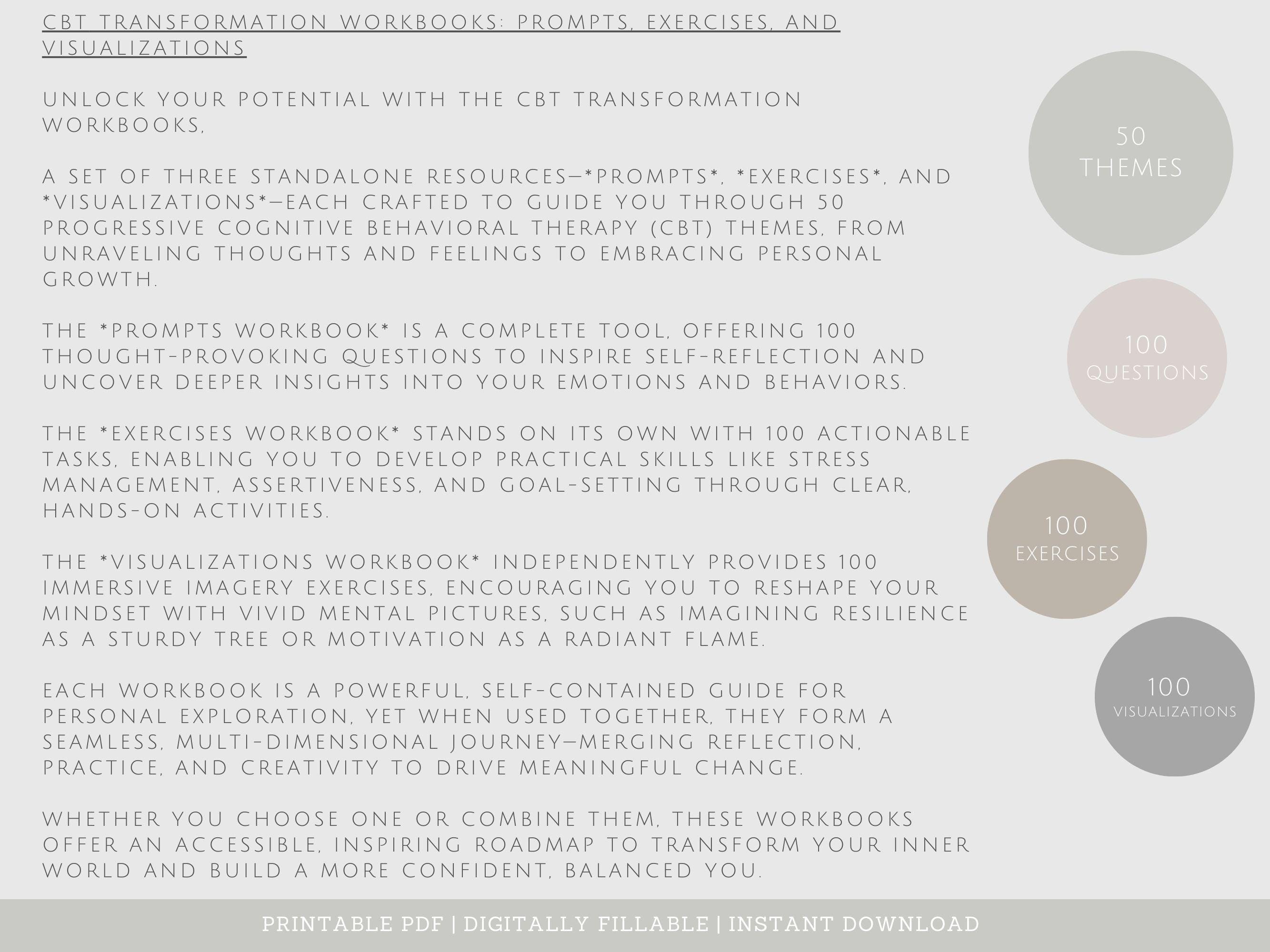 Ultimate CBT Worksheets Mega Bundle for Therapist, Psychologist or ...