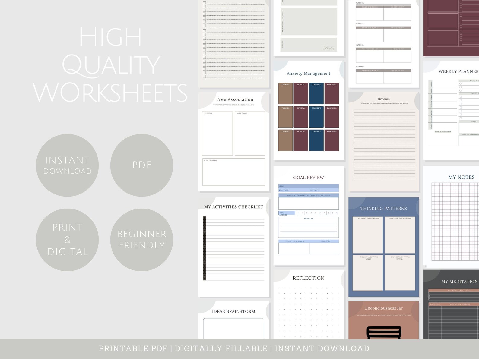 Ultimate CBT Worksheets Mega Bundle for Therapist, Psychologist or ...