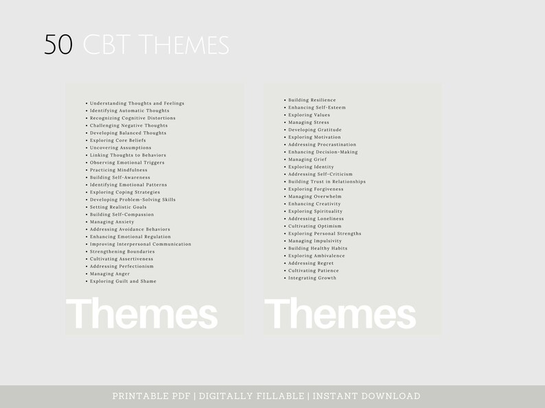 Ultimate CBT Worksheets Mega Bundle for Therapist, Psychologist or ...