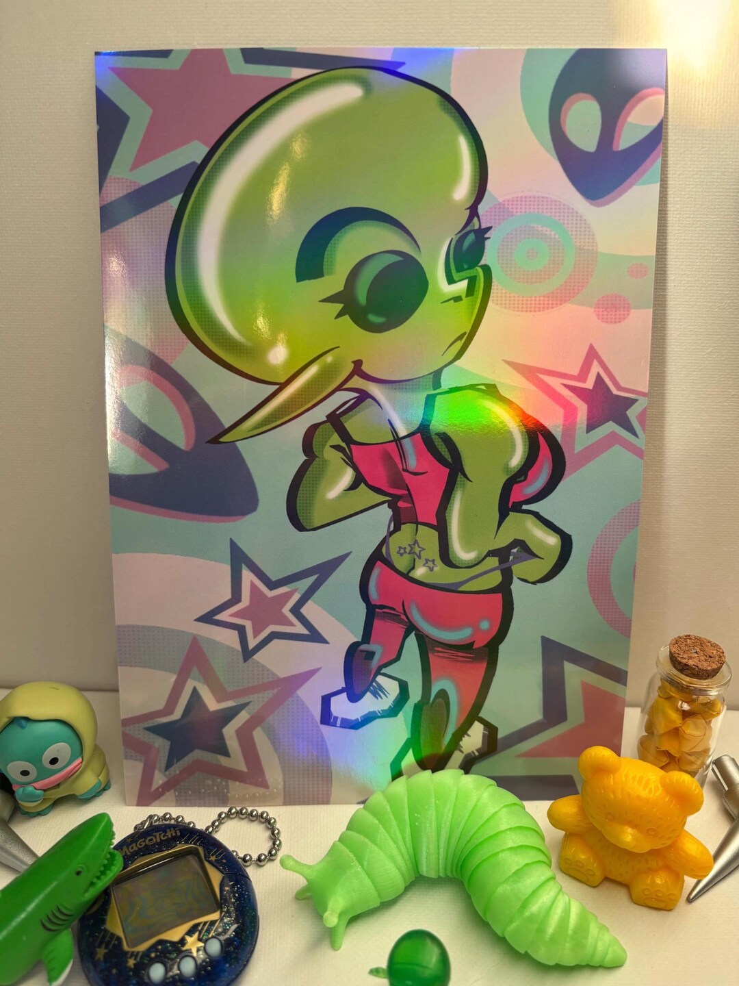 Y2K Alien Art Print - Etsy
