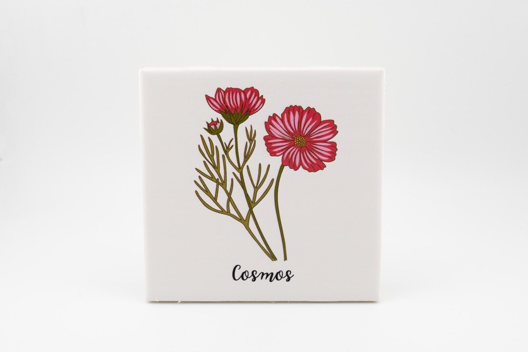Cosmo October Birth Flower Tile - Etsy