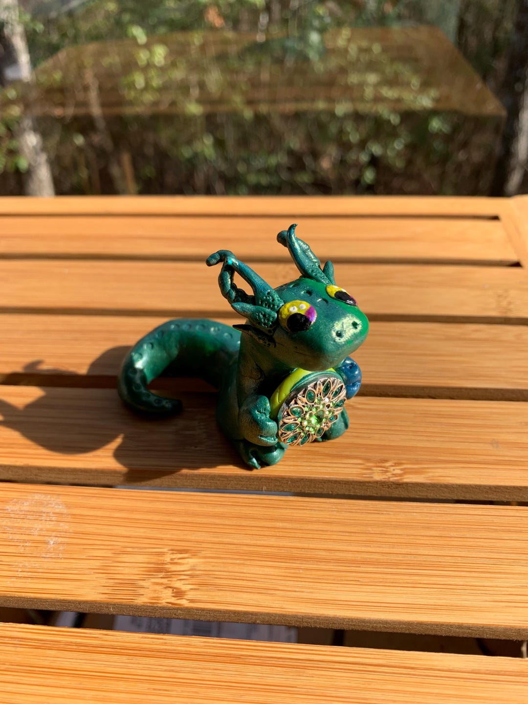 Green Dragon Clay Sculpture - Etsy
