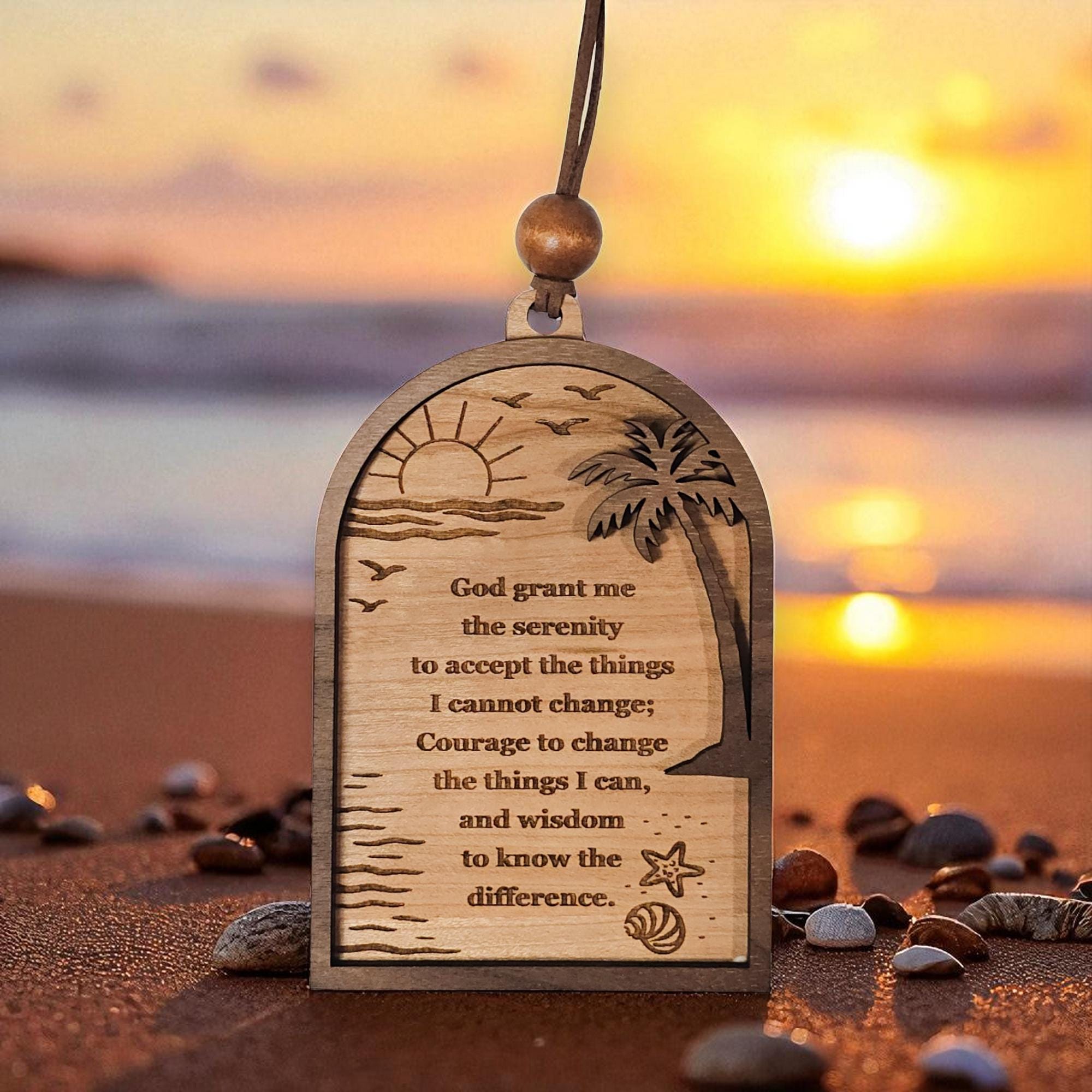 Serenity Prayer SVG Laser Cut File Beach Theme Ornament Digital ...