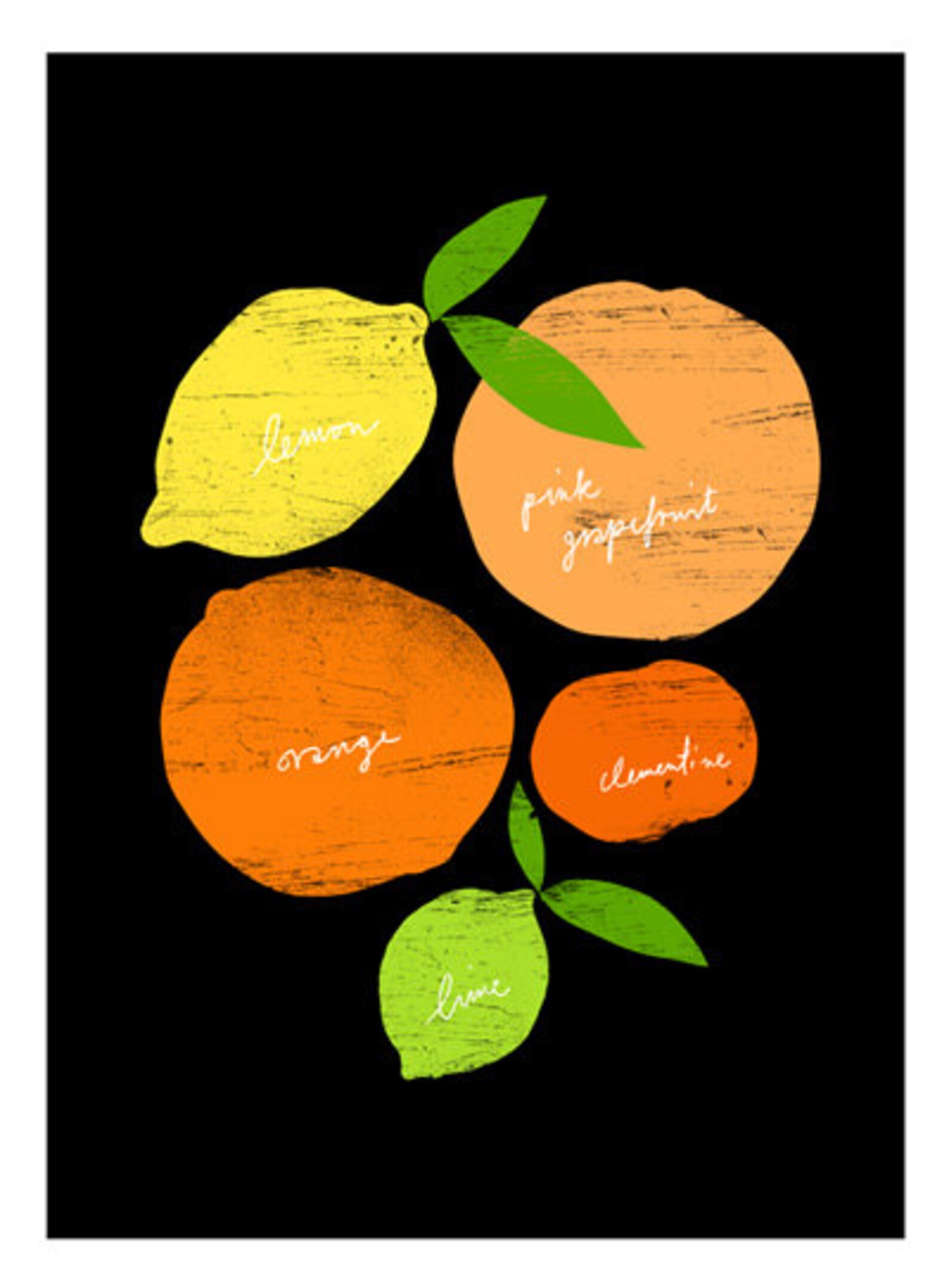 Art for Kitchen Citrus Love Black Poster Print - Etsy