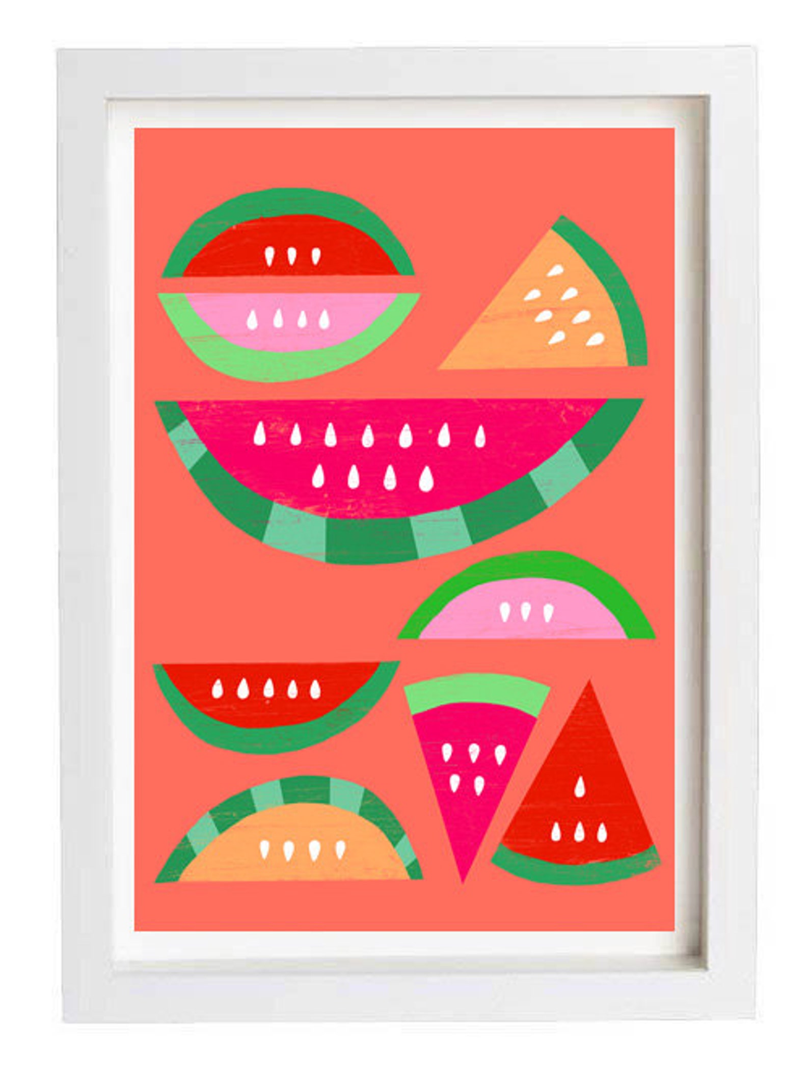 Summer Fruit Poster Print Watermelon Paradise / Red - Etsy