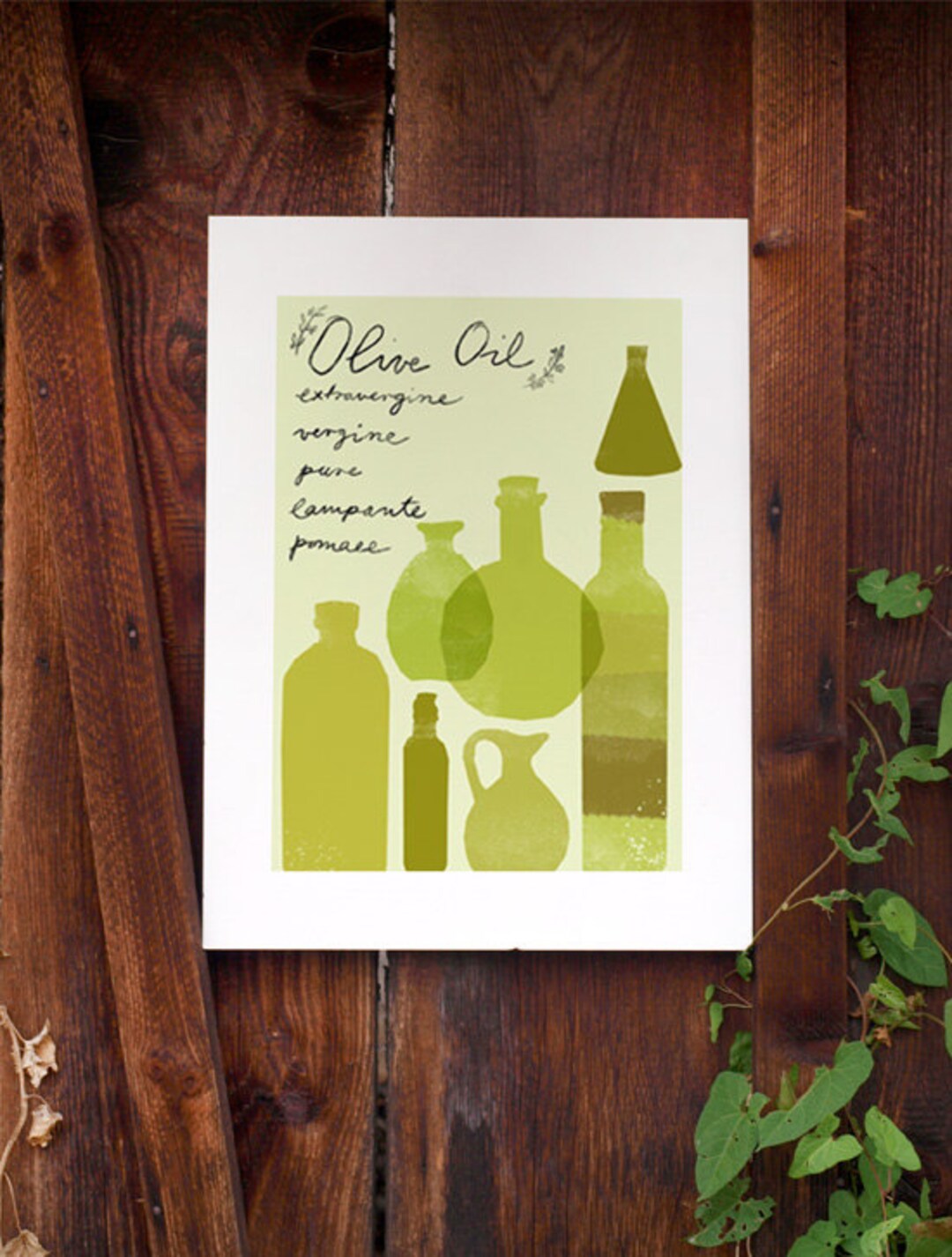 Art for Kitchen OLIVE OIL Containers / High Quality Fine Art Print by ...