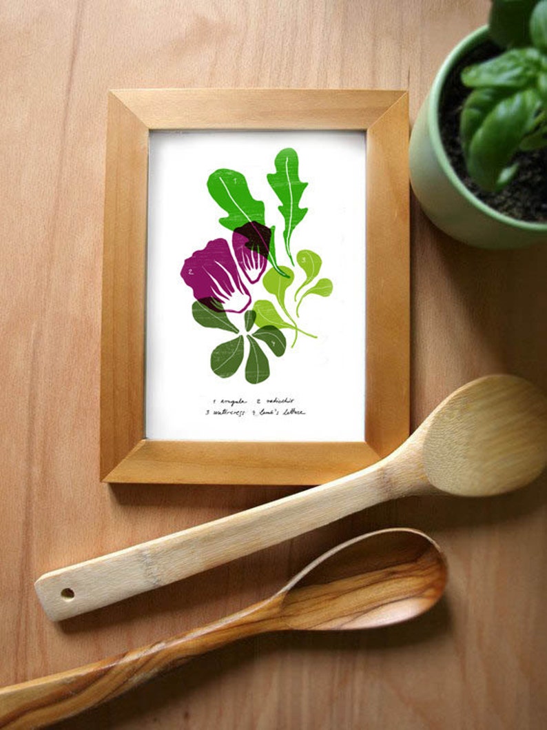 SALAD Kitchen Art Print / Food Art / High Quality Fine Art - Etsy