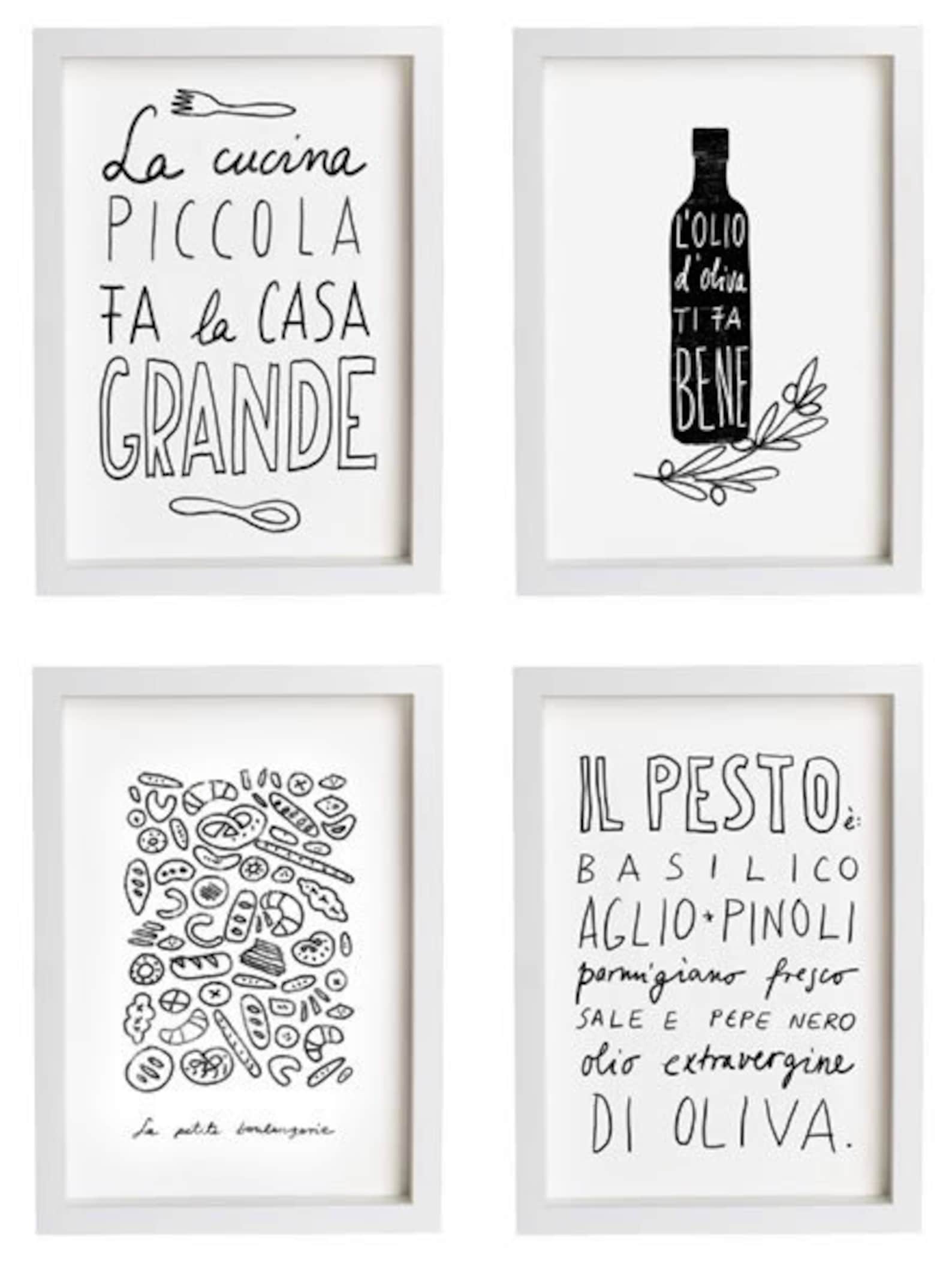 Anek LA CUCINA Kitchen Art Typography Print High Quality - Etsy