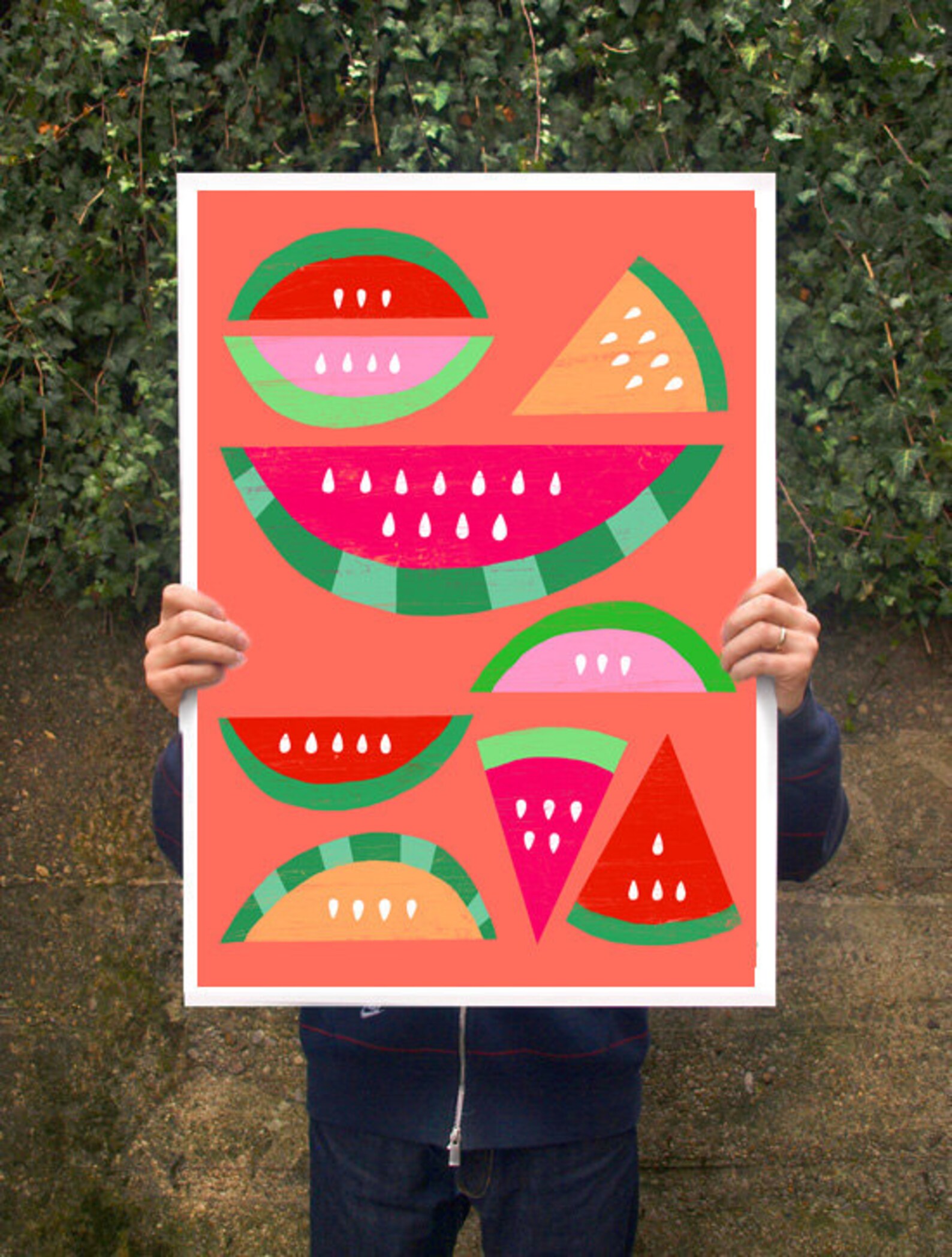 Summer Fruit Poster Print Watermelon Paradise / Red - Etsy