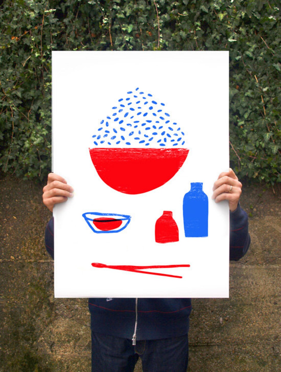 Rice Print Simple Kitchen Art Minimalist Illustration - Etsy Sweden