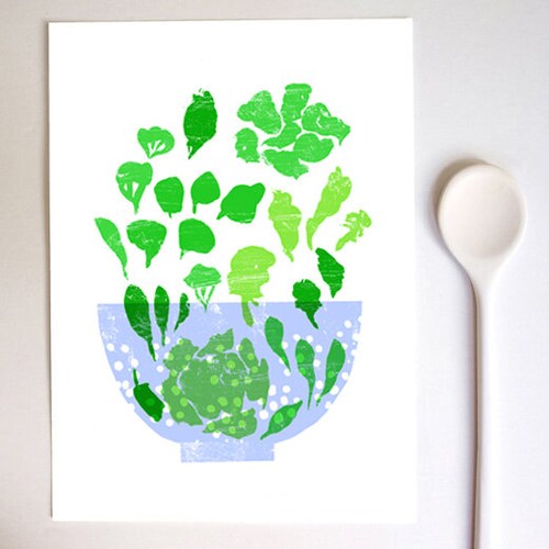 SALAD Kitchen Art Print / Food Art / High Quality Fine Art - Etsy