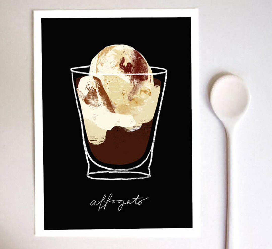 Affogato Coffee Black Kitchen Art Print High Quality Fine Art Print - Etsy