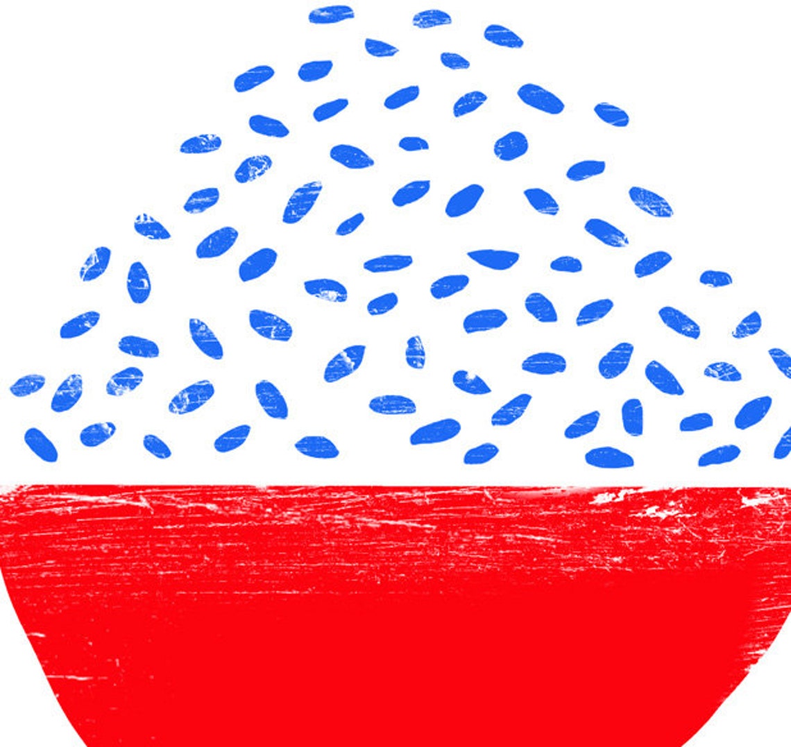 Rice Print Simple Kitchen Art Minimalist Illustration - Etsy Sweden