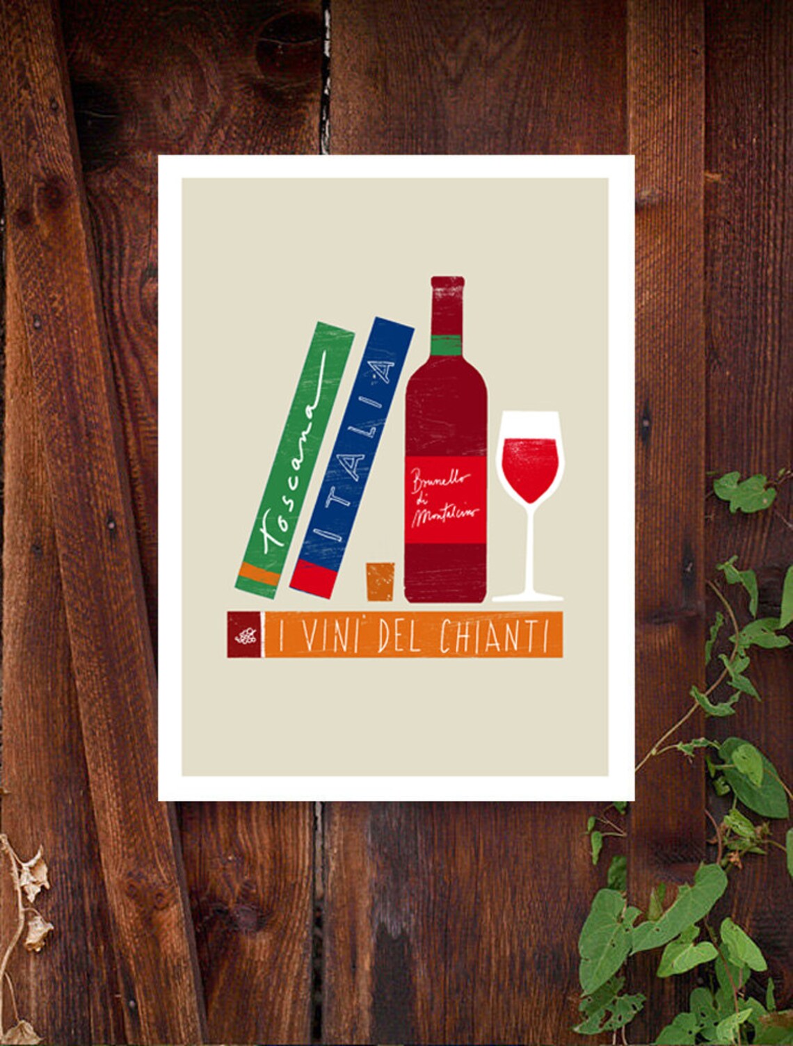 Italian Wine Art I Vini D'italia Print Chianti Tuscany - Etsy