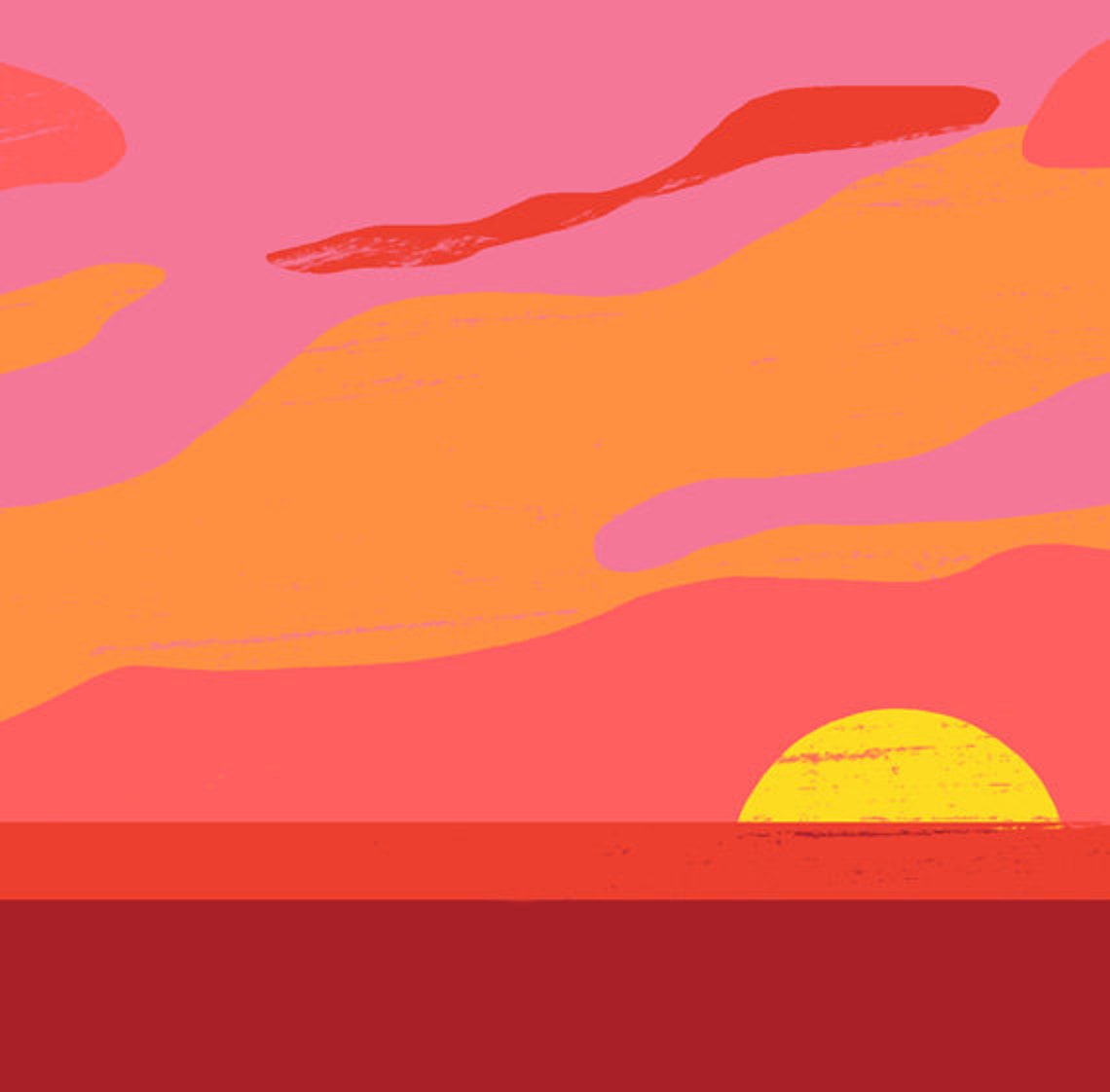 Sunset Art Print / High Quality Fine Art Print | Etsy