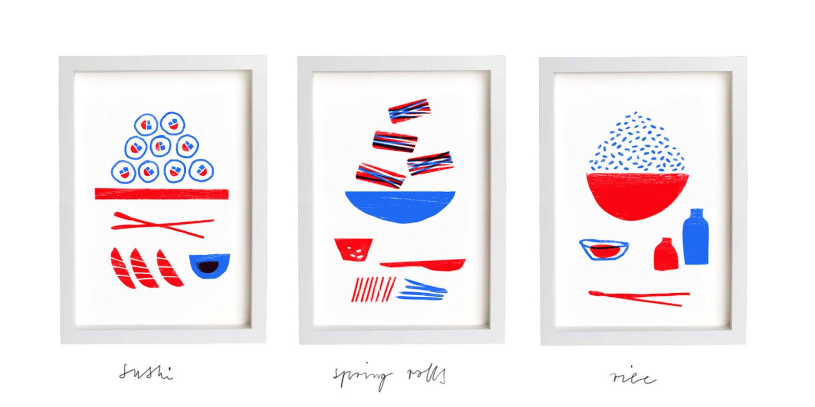 Rice Print Simple Kitchen Art Minimalist Illustration - Etsy Sweden