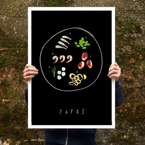 Tapas Spanish Food Kitchen Poster Print 20x27 - Etsy