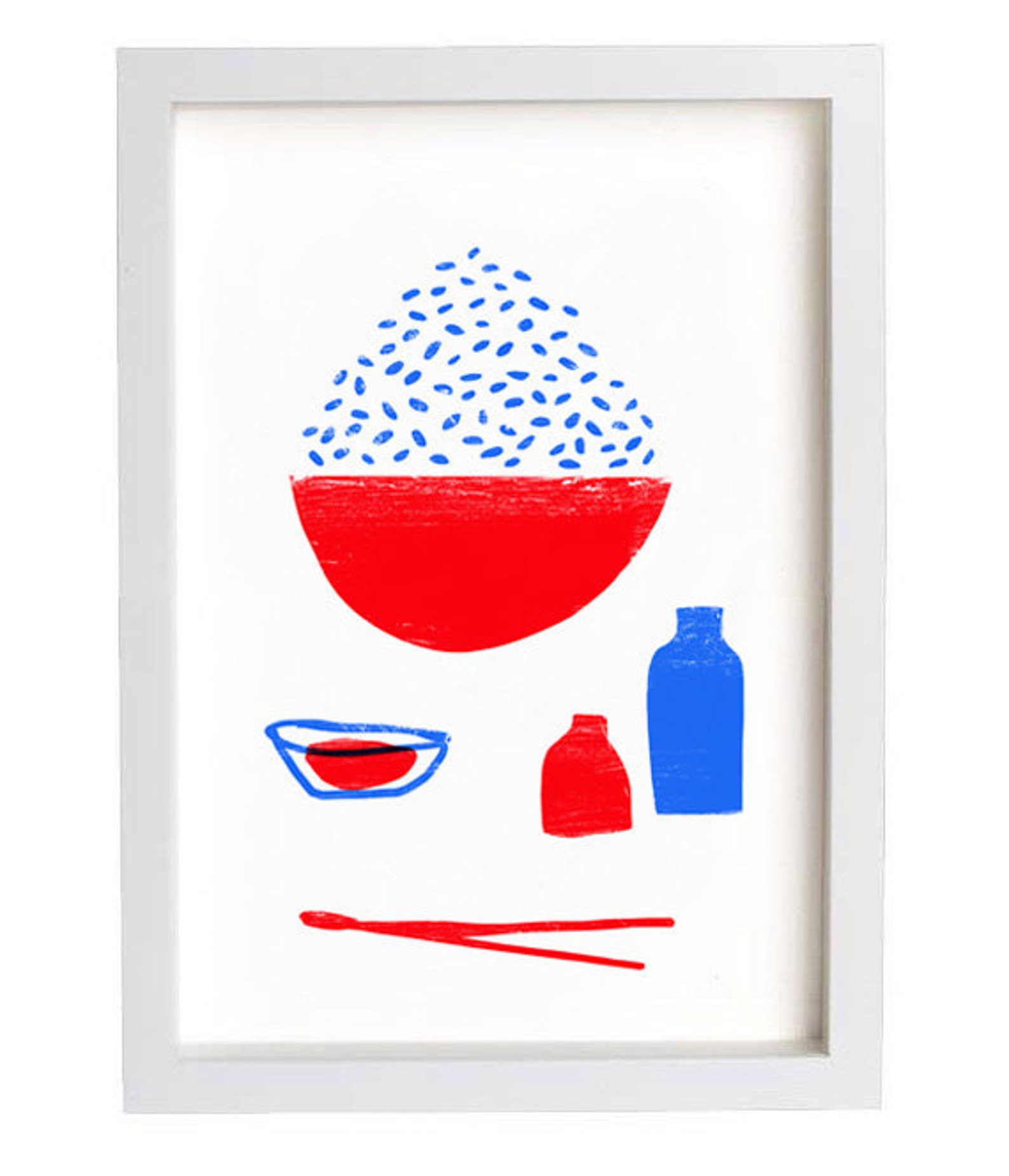Rice Print Simple Kitchen Art Minimalist Illustration - Etsy Sweden