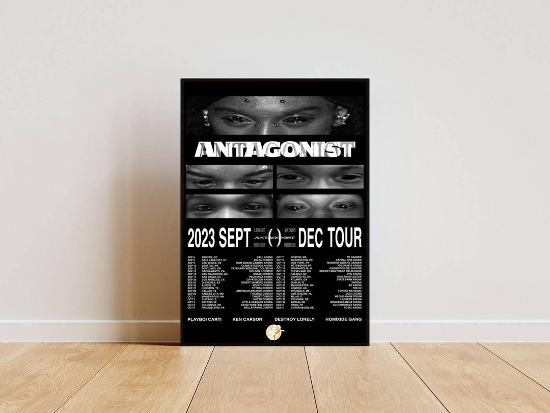 Carti Tour 2023 Poster UK / Album Cover Poster / Wall Decor / Poster ...