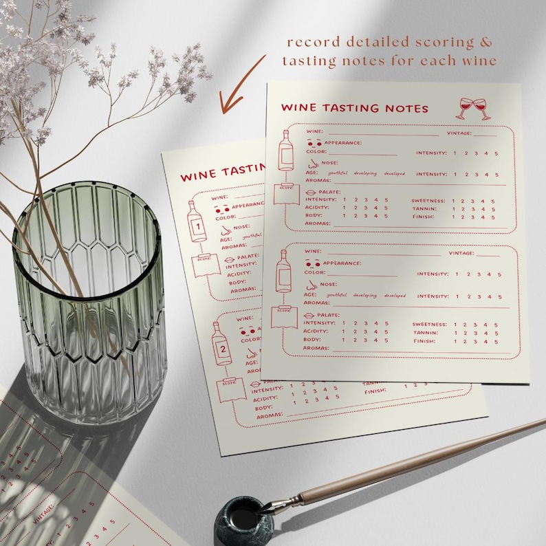 Sommelier-crafted Wine Tasting Template & Guide | Printable Wine ...