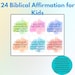 Biblical Affirmations for Kids | Printable Christian Scripture Cards ...