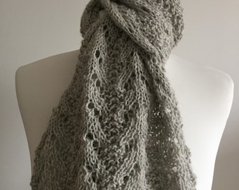 KNITTING PATTERN: Feather & Fan Lace Scarf - Etsy