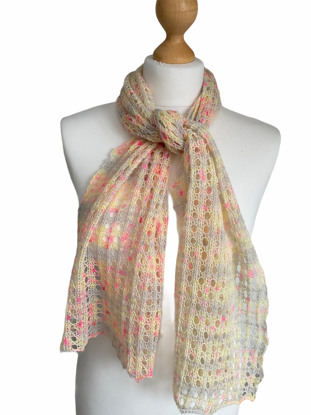 Knitting Pattern Lace Scarf Rain Drops Knitting Pattern for Lacweight ...