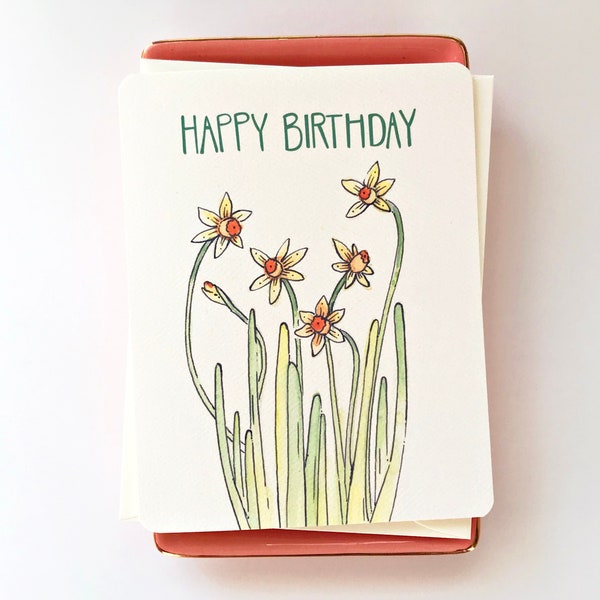 Daffodil Card - Etsy