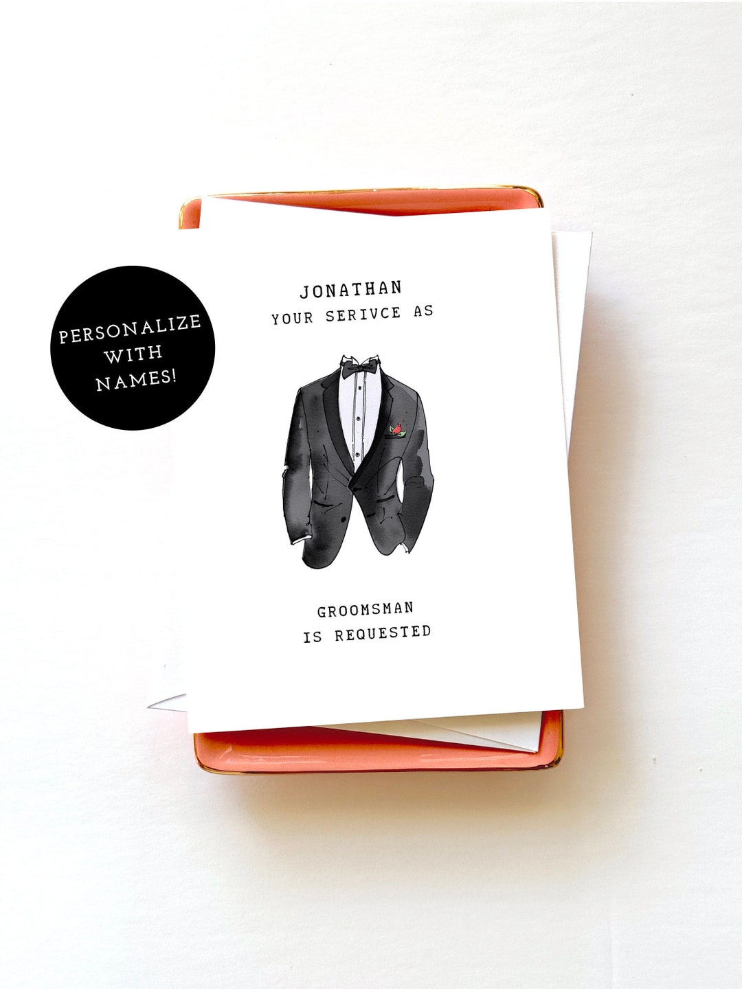 Personalized Groomsmen Proposal Card: Ask Your Best Man or Groomsman ...