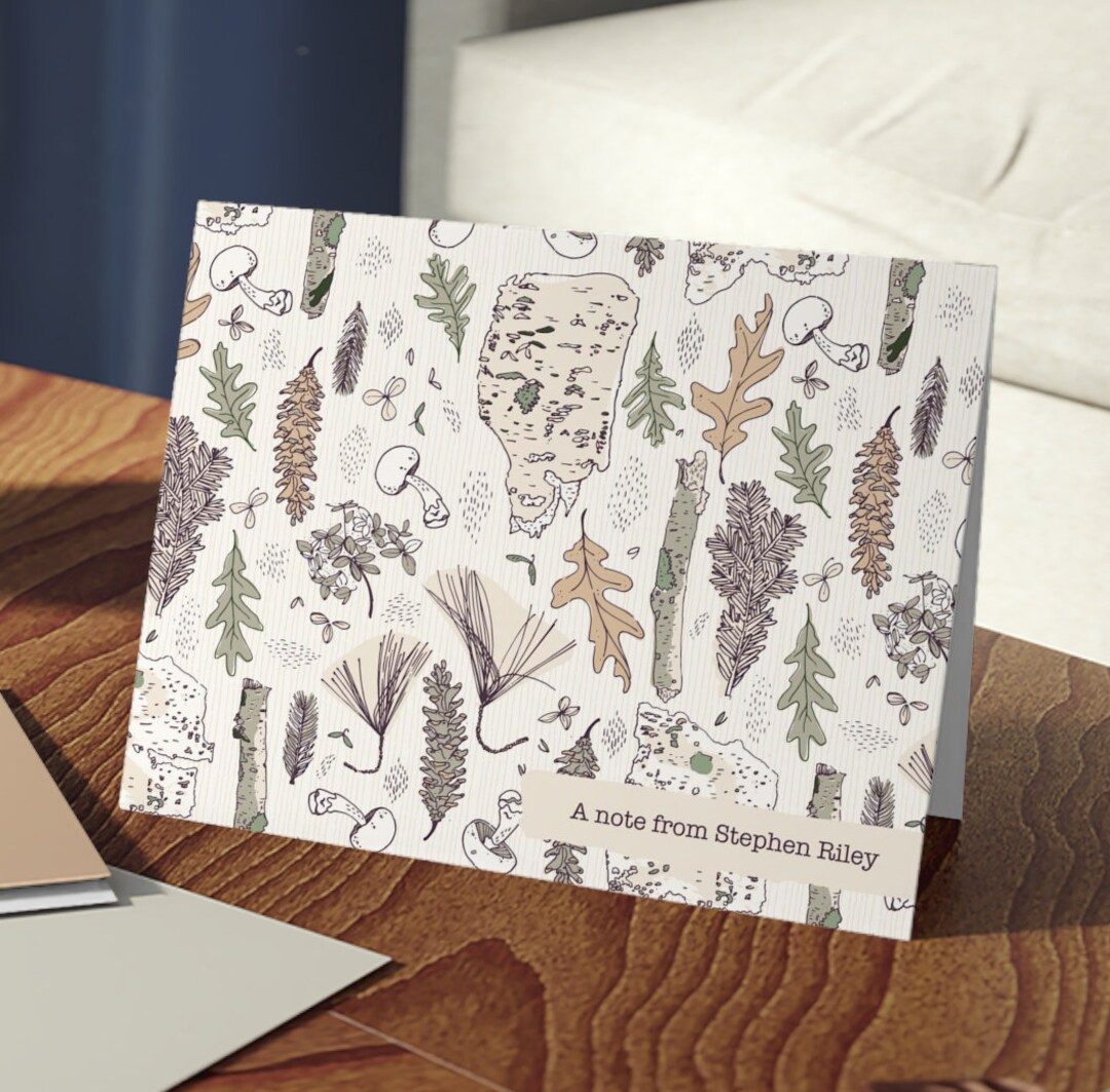 Personalized Note Cards & Envelope Set, Custom Stationery With Name ...