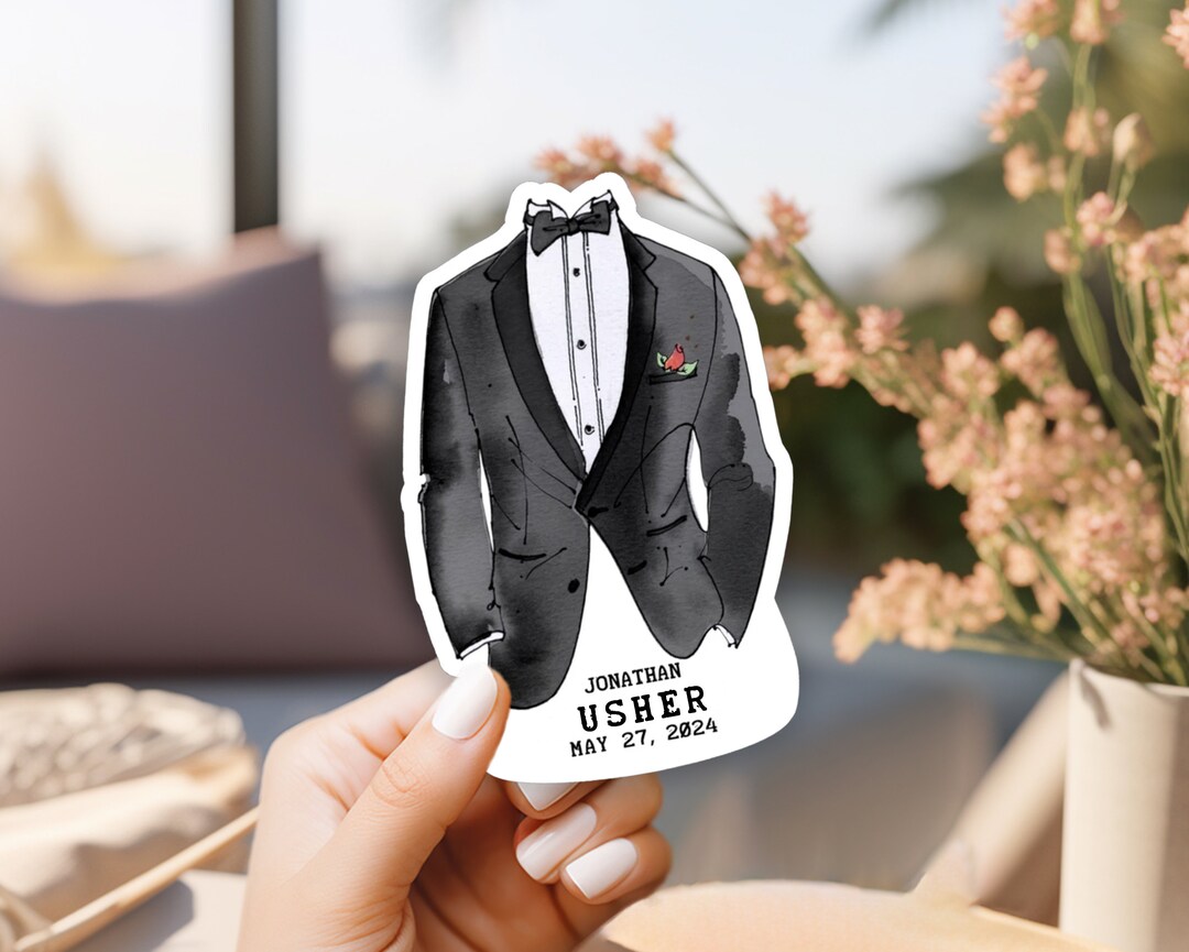 Personalized Usher Vinyl Decal, Usher Thank You, Groomsmen Proposal ...