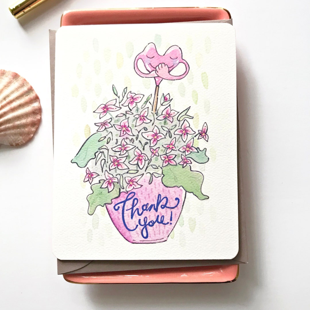 Teacher Appreciation Thank You Card, Floral Hug Appreciation Card, Cute ...