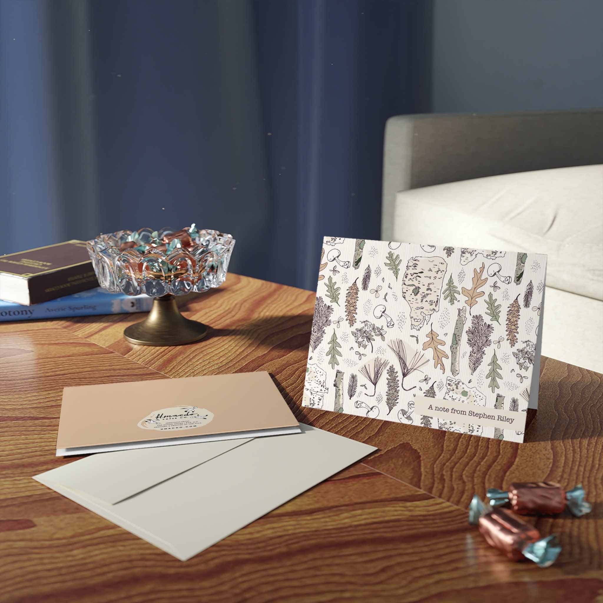 Personalized Forest Note Card Set: Cottagecore Stationery - Etsy