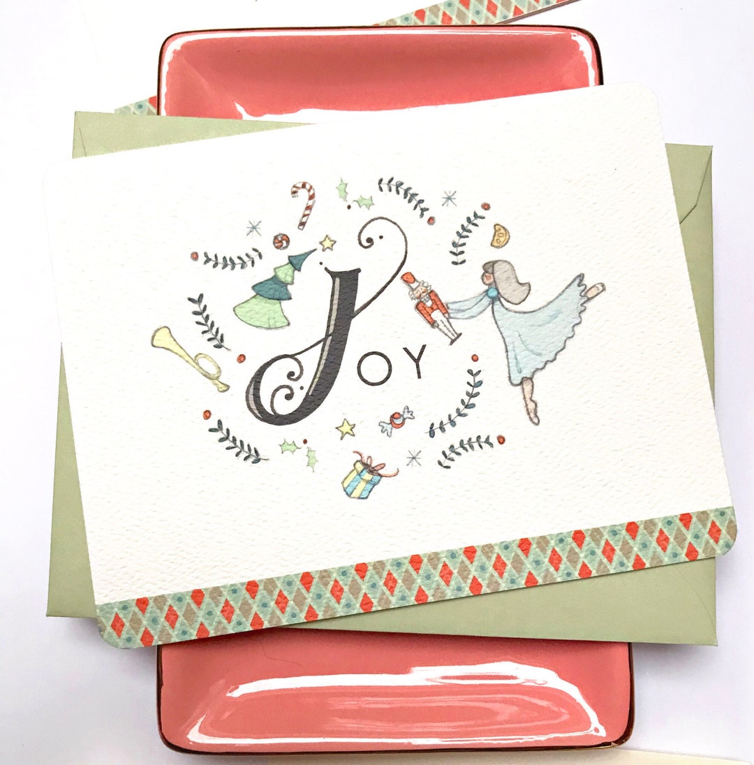 Nutcracker Ballet Christmas Cards With Joy Nutcracker Cards Boxed ...
