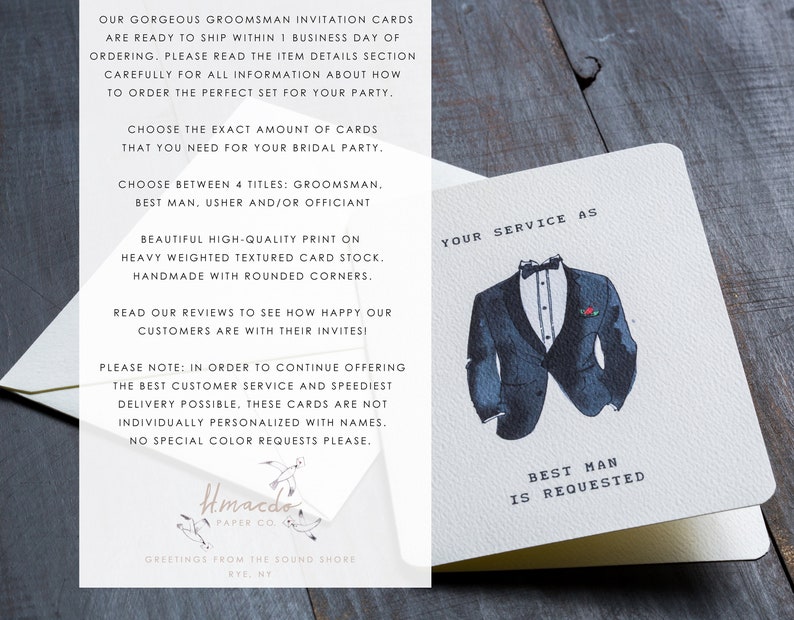 Groomsmen Proposal Card Will You Be My Groomsman Will You Be - Etsy
