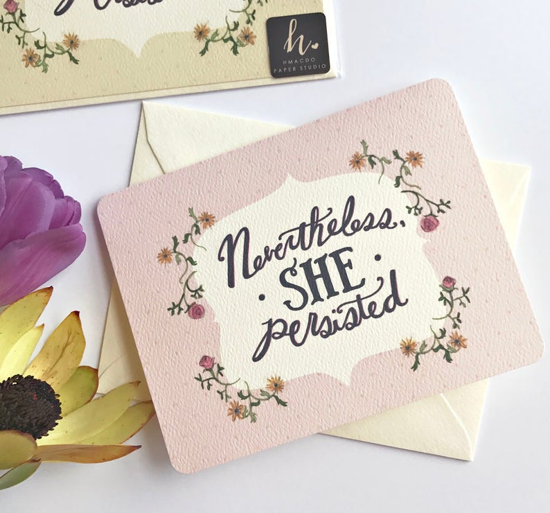 She Persisted Encouragement Card Gift for woman boss | Etsy