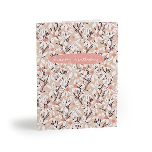 Floral Happy Birthday Card Pack, Summer Birthday, Cute Birthday Card ...