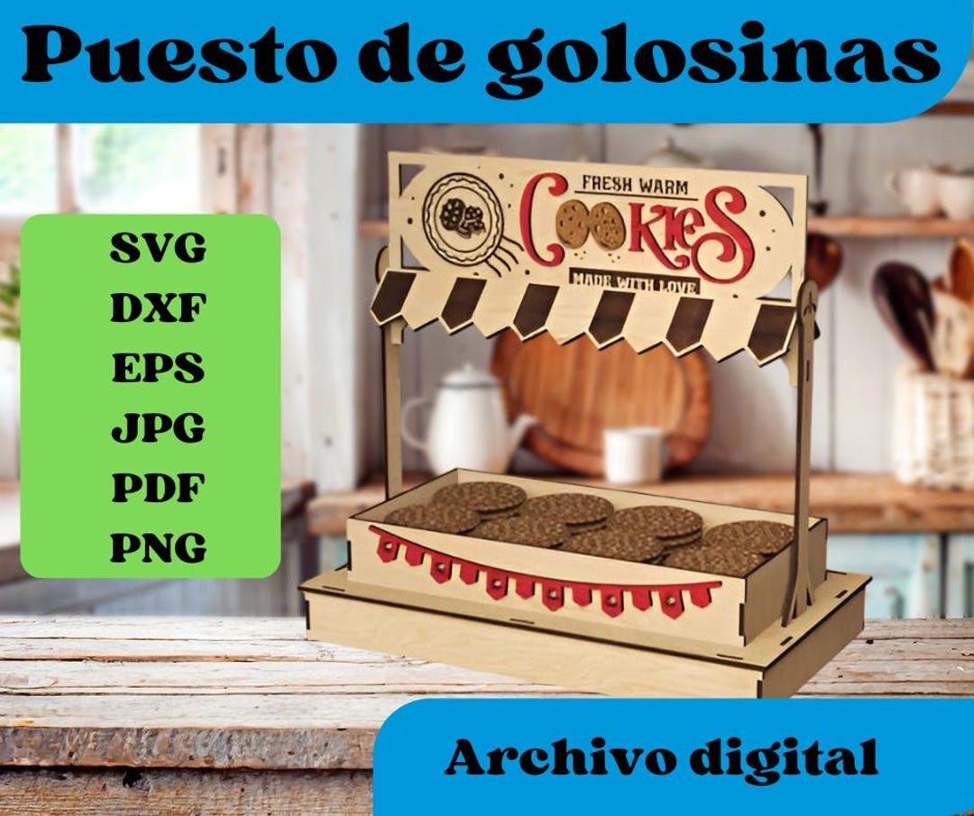 Cookie Stand, Candy Stand, Festive Decoration Ornament, Laser Cut Candy Stand, Digital File ...