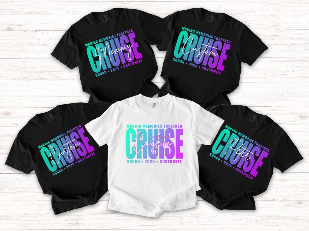 Personalized Cruise Squad Shirt, Matching Shirts, 2025 Family Cruise, Crew Custom Name T-shirts ...