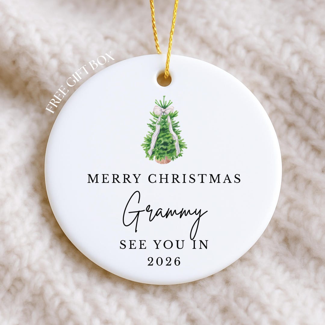 See You in 2026 Grammy Ornament, Custom Baby Announcement Christmas ...