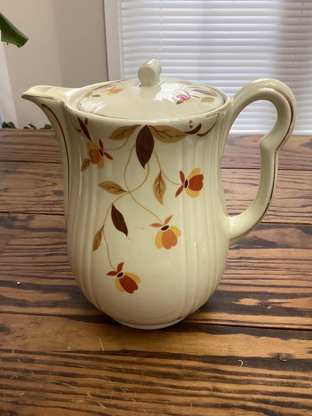 Vintage Jewel Tea - Autumn Leaf Design - 9 Cup Coffee Pot - Etsy