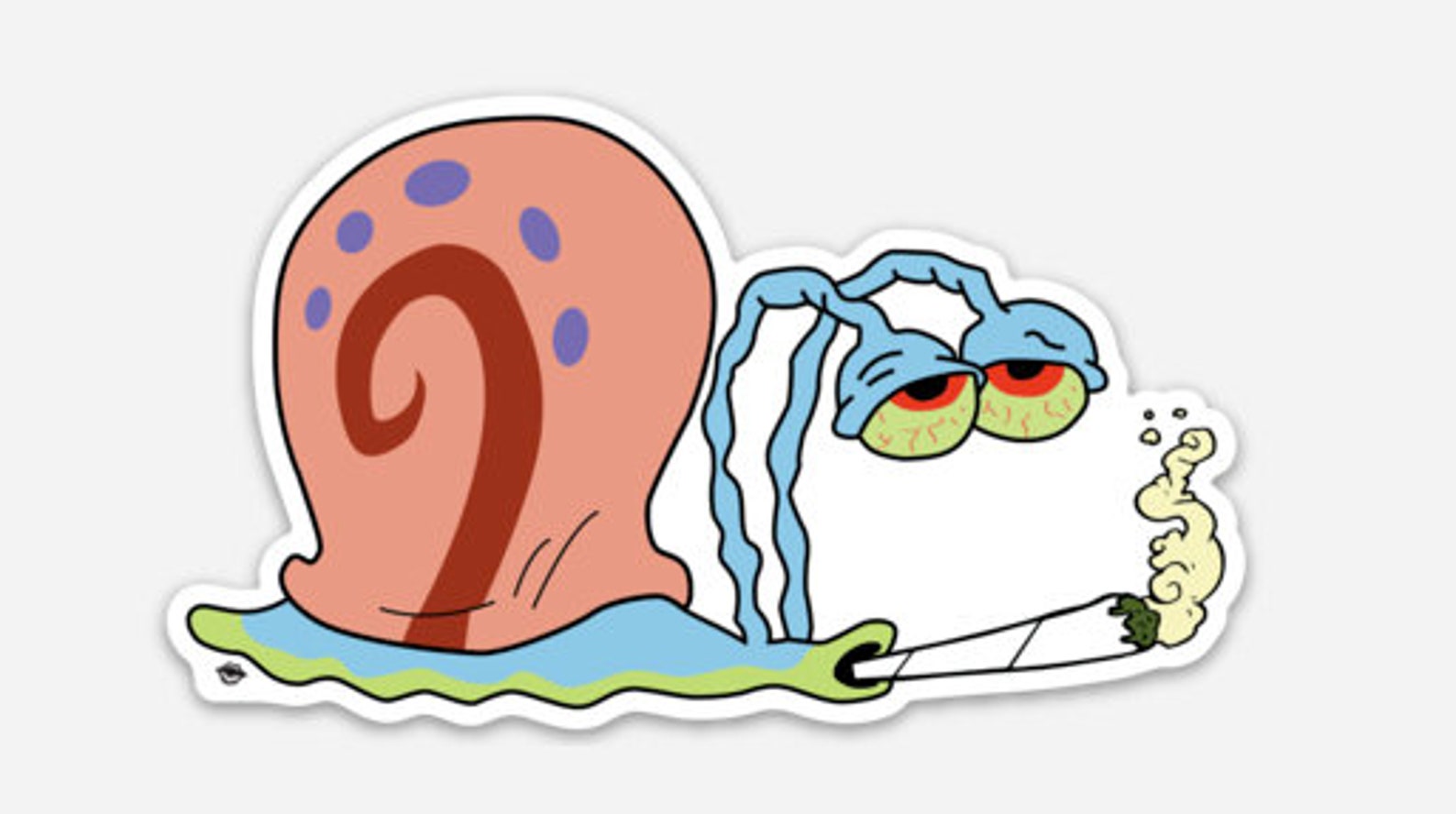 Stoner Gary Spongebob Squarepants Vinyl Sticker | Etsy