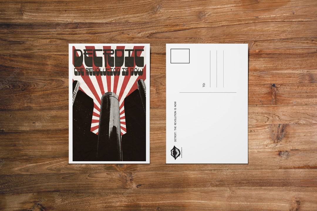 Detroit the Revolution is Now 4in X 6in Postcard / Framable Art - Etsy