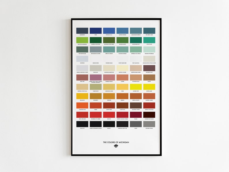 The Colors of Michigan 11in. X 17in. Art Print - Etsy