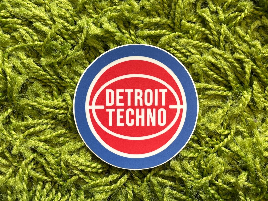 DETROIT TECHNO Vinyl Sticker - [retro, Pistons, Pop, Jit, Michigan ...